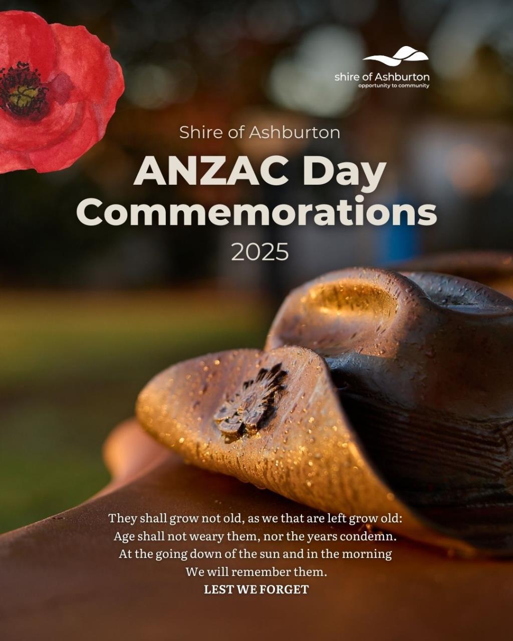 ANZAC Day Commemorations » Shire of Ashburton