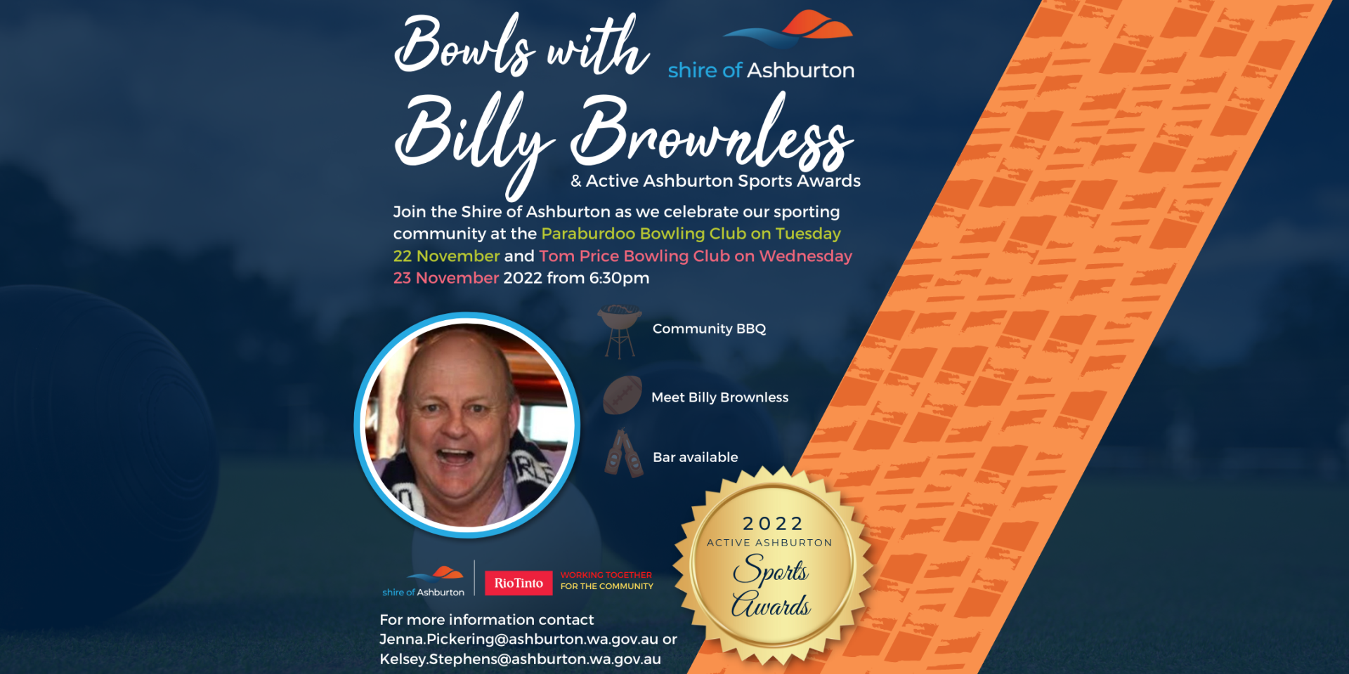 Bowls with Billy Brownless - Tom Price Sports Awards » Shire of Ashburton