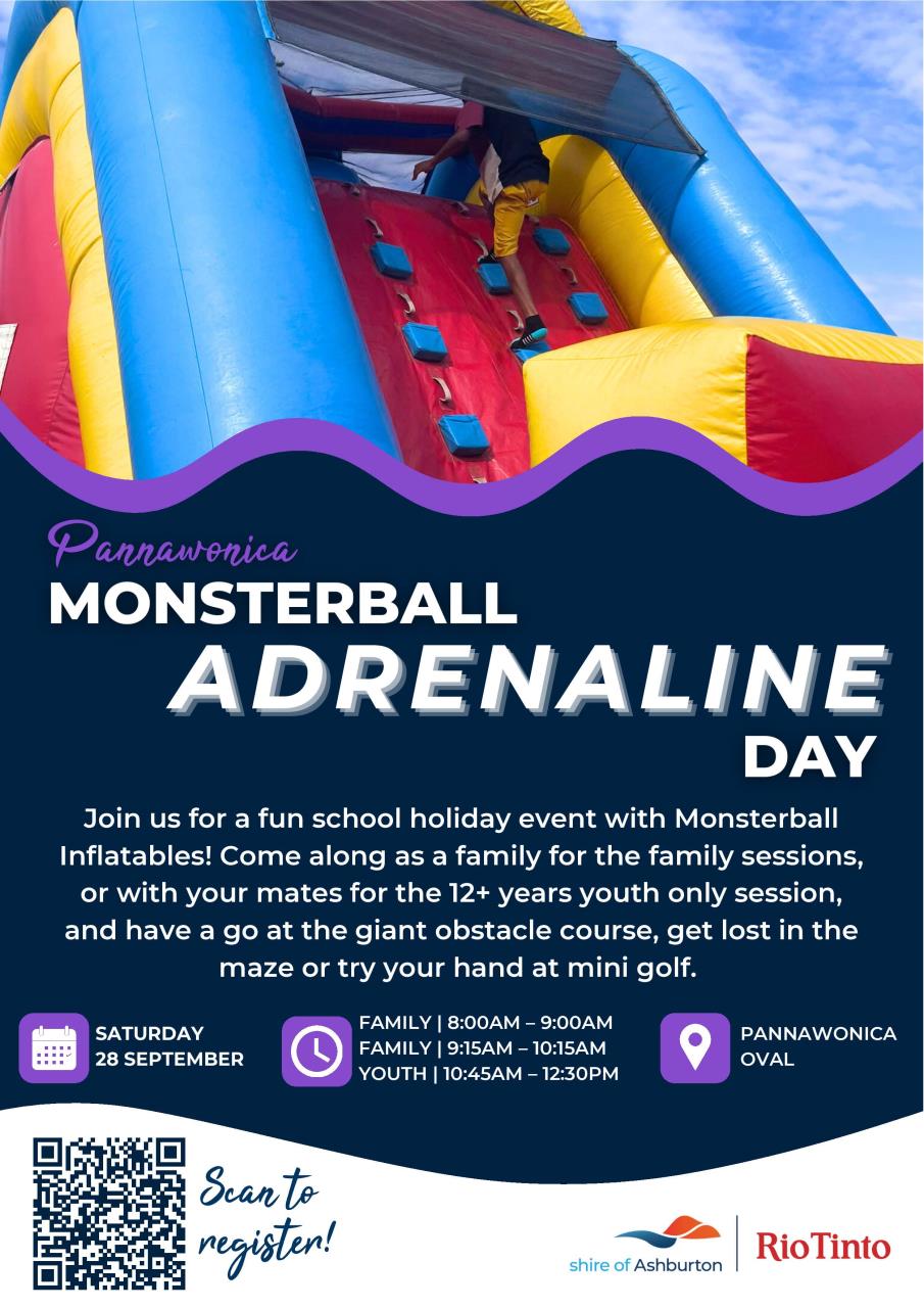 Pannawonica - Monsterball Adrenaline Day - September School Holidays ...