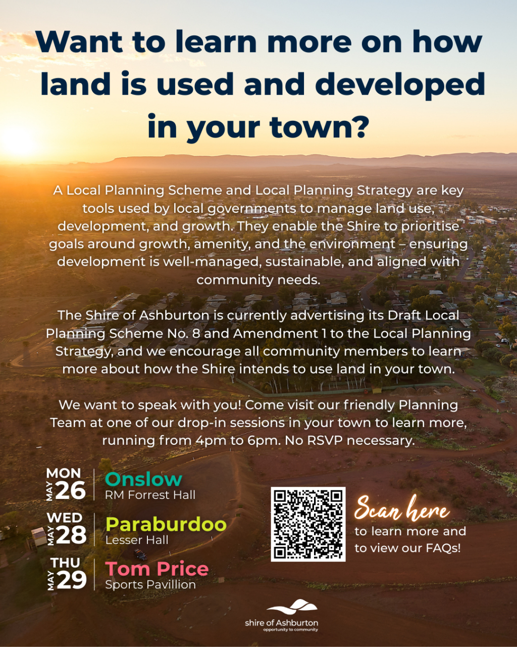 Land Planning Scheme Infomation Sessions » Shire of Ashburton
