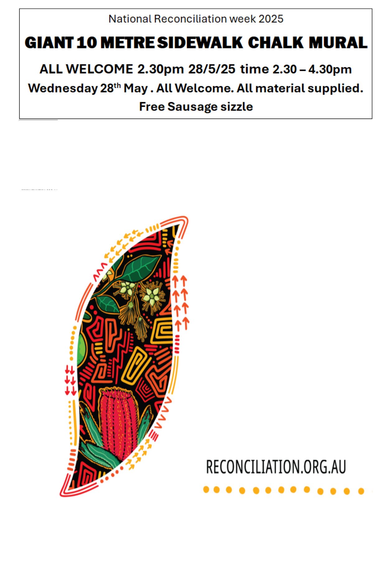 St John Onslow Reconciliation Week Chalk Mural » Shire of Ashburton
